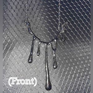 Jewelry | Melting Metal Dripping Droplet Blood Liquid Water Goth Edgy ...
